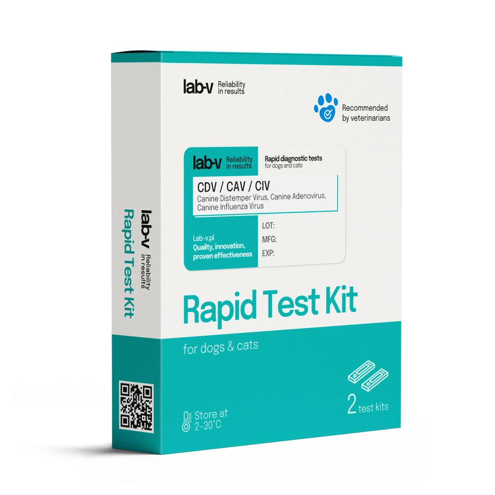 Lab-V CDV & CAV & CIV antigen - Test diagnostico rapido per cani 2 pz ...
